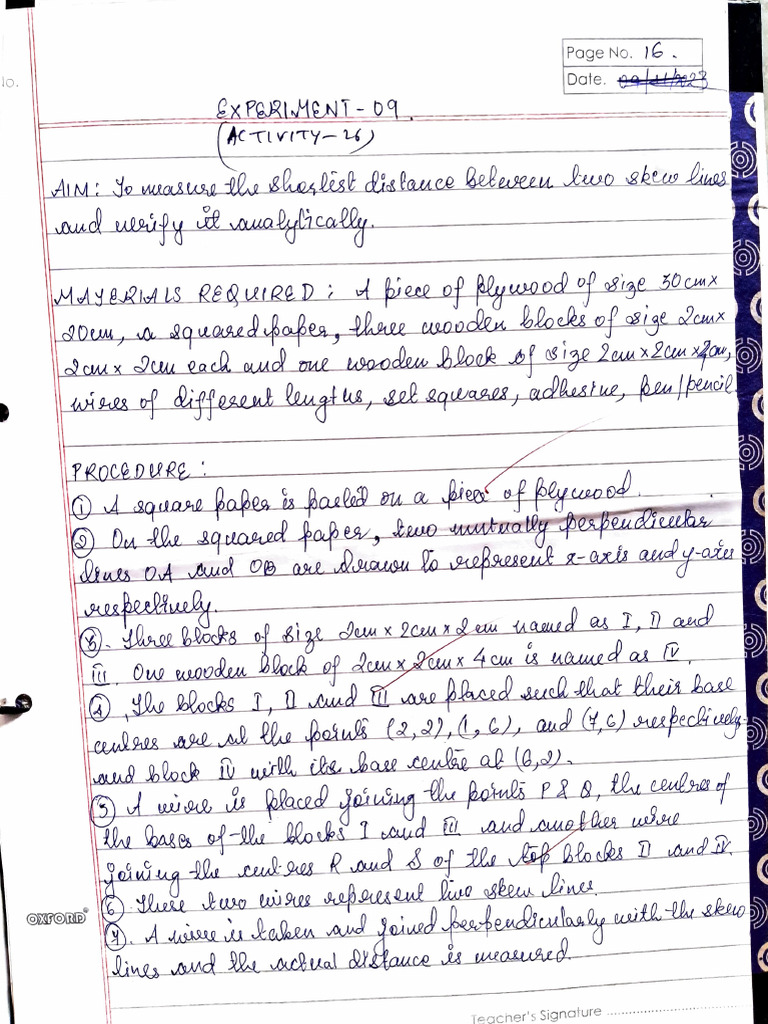 Class 12 Experiment No 09 | PDF