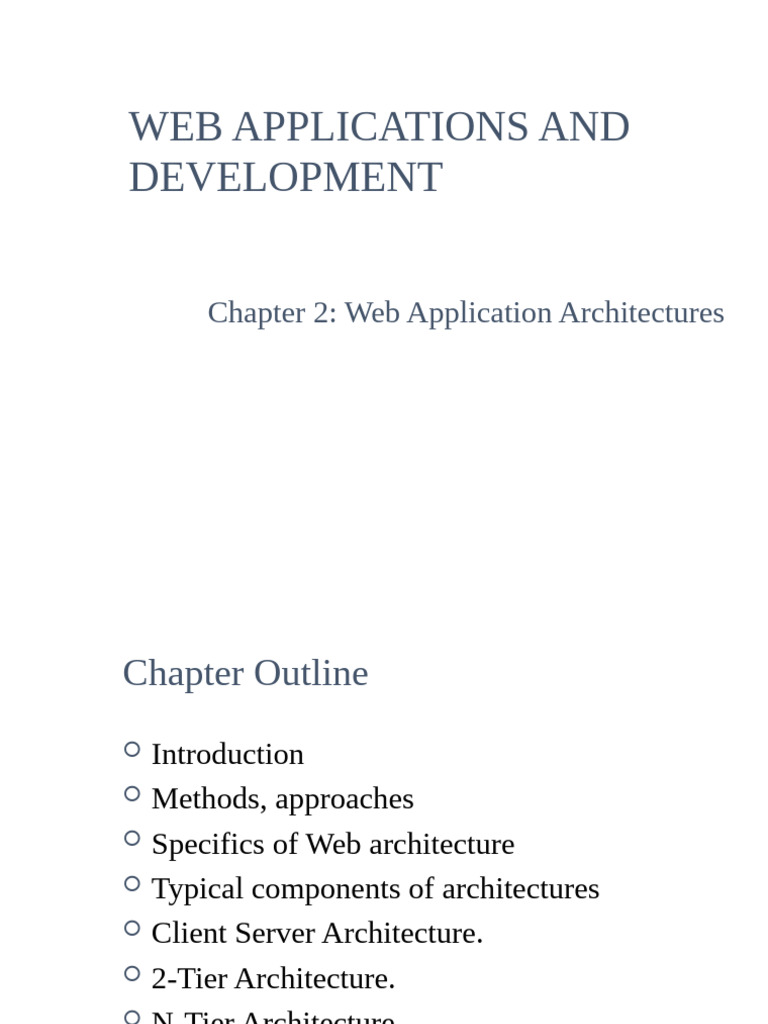 Chapter 4 Web Application Architectures and Infrastructure | PDF | World Wide Web | Internet & Web