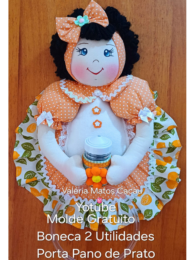 Molde Gratuito Valéria Matos Cacau Yotube Boneca 2 Utilidades | PDF