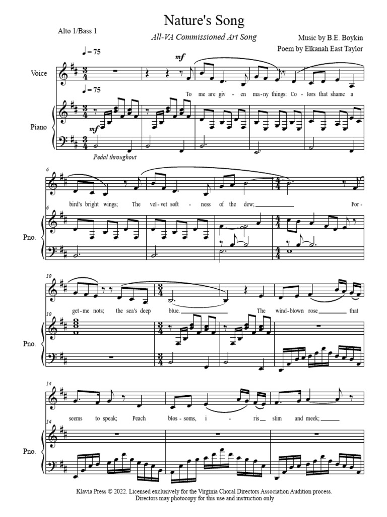 Nature - S Song - AB1 | PDF