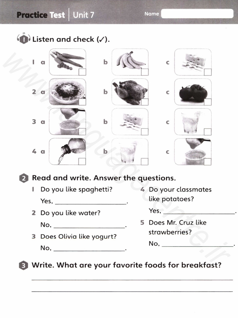 Big English 2 Test Unit 7 (WWW - Languagecentre.ir) | PDF