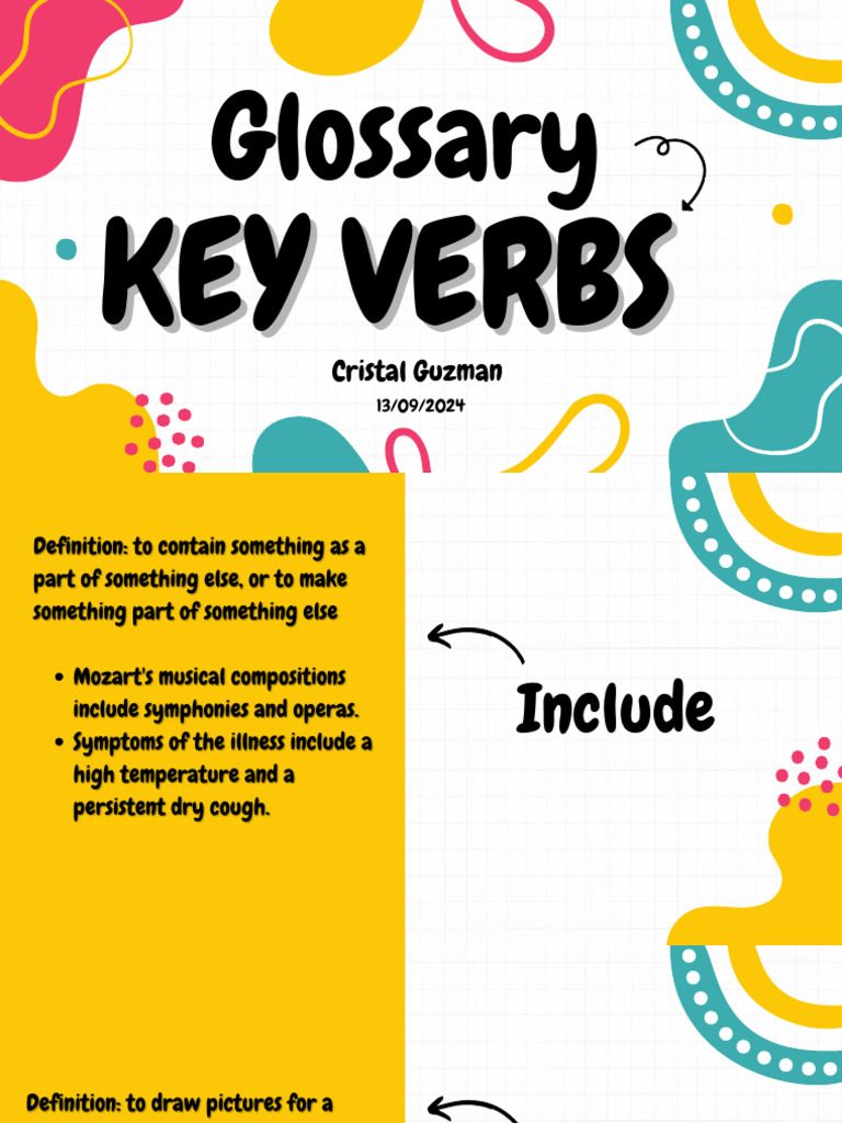 Glossary Key Verbs | PDF
