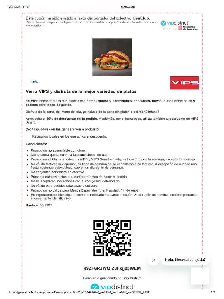 GenCLUB Vips | PDF | Cupón