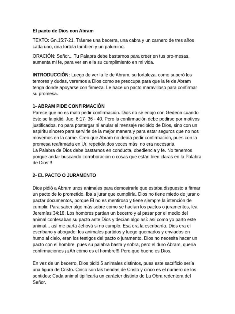El Pacto de Dios Con Abram | PDF | Cristo (título) | Abrahán
