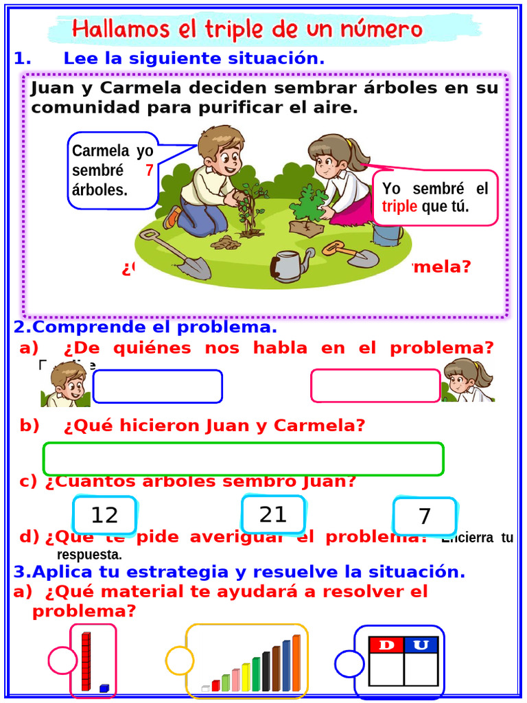 Ficha 04-11 Hallamos El Triple de Un Número | PDF | Métodos y materiales de enseñanza