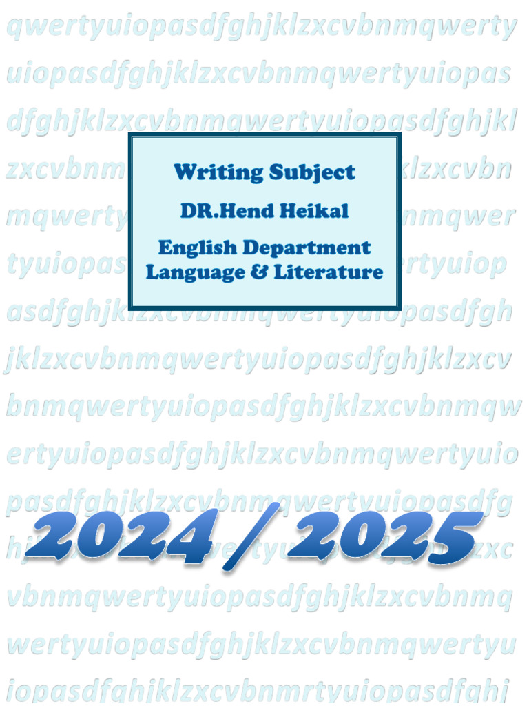 Lecture 2 - Writing (DR - Hend) | PDF