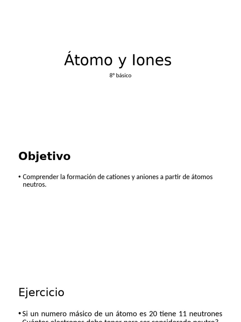 3 átomo Y Iones Pdf Protón átomos