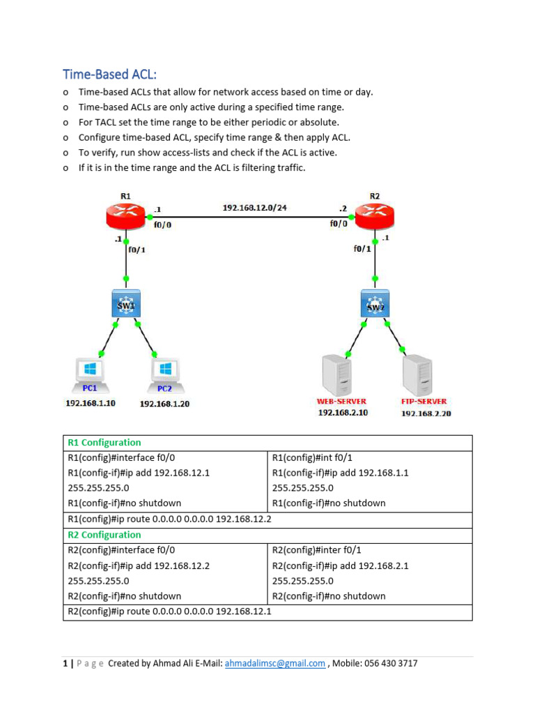 108 Time Based+ACL | PDF