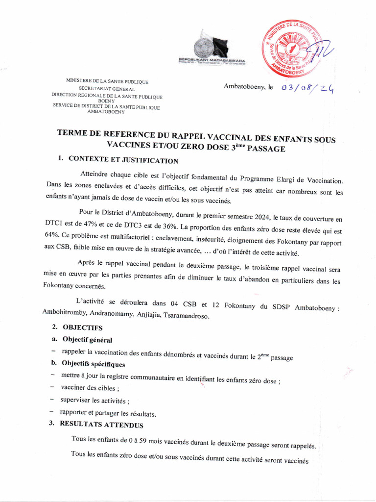 Terme de Reference | PDF