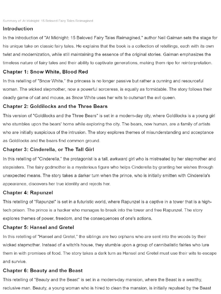 At Midnight - 15 Beloved Fairy Tales Reimagined | PDF