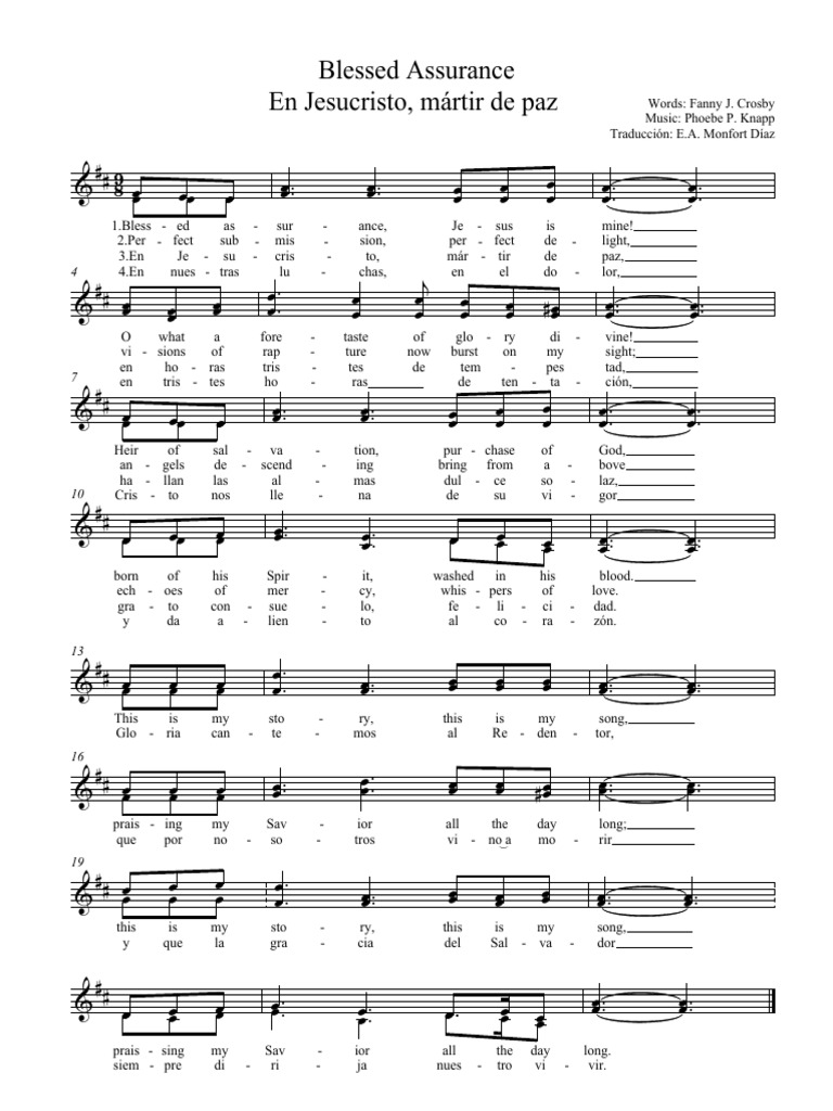 Blessed Assurance ENG - SPN 2 | PDF