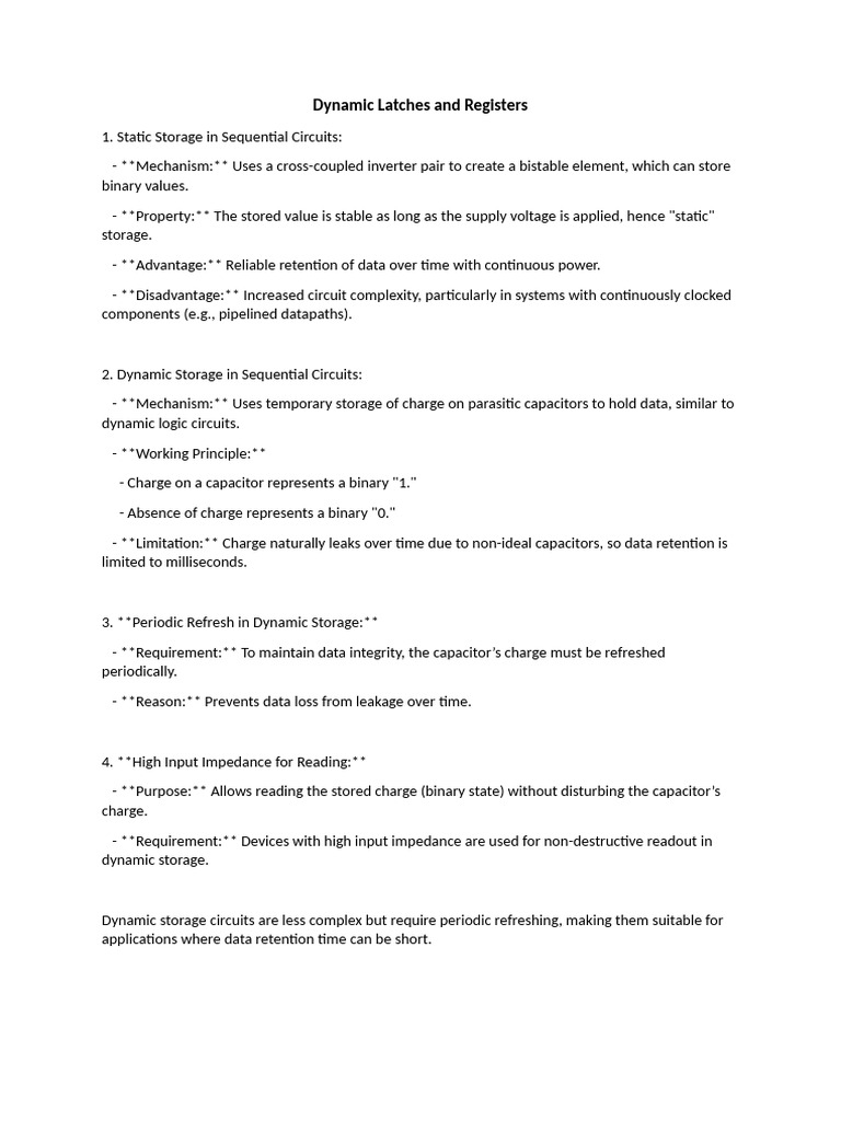 Dynamic Latches and Registers2 | PDF | Amplifier | Logic Gate