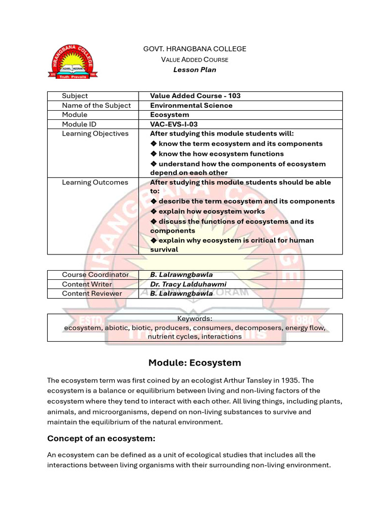 Vac Evs I 03 e Text | PDF | Ecosystem | Decomposition