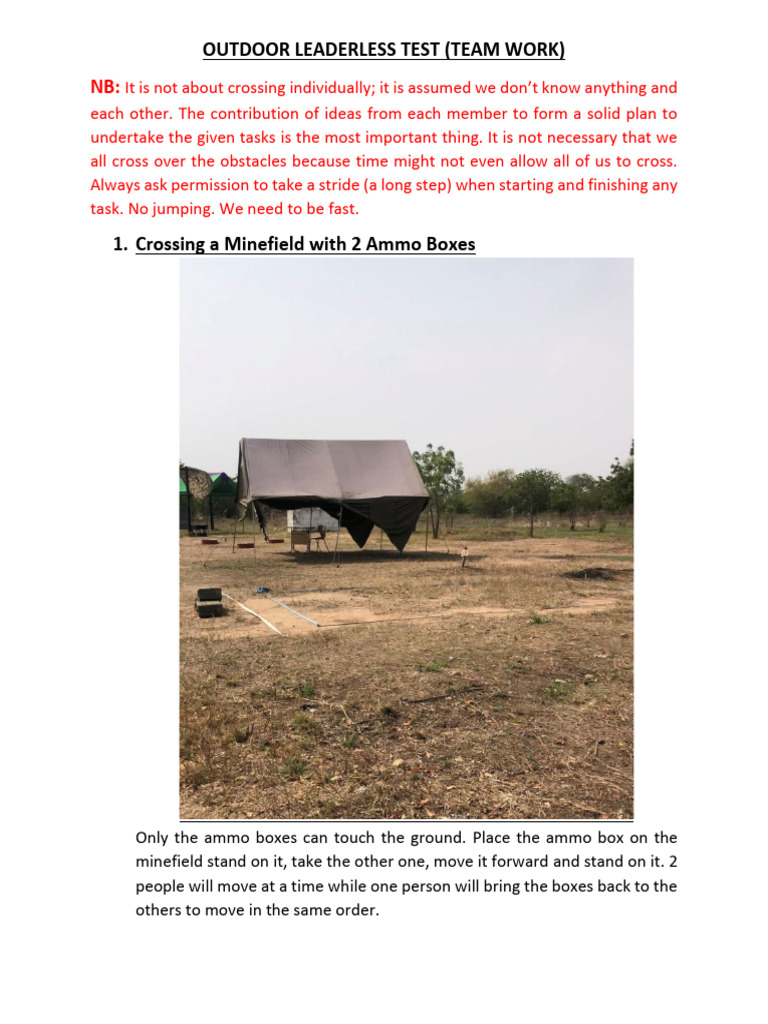 Outdoor Leaderless Test | PDF | Science & Mathematics