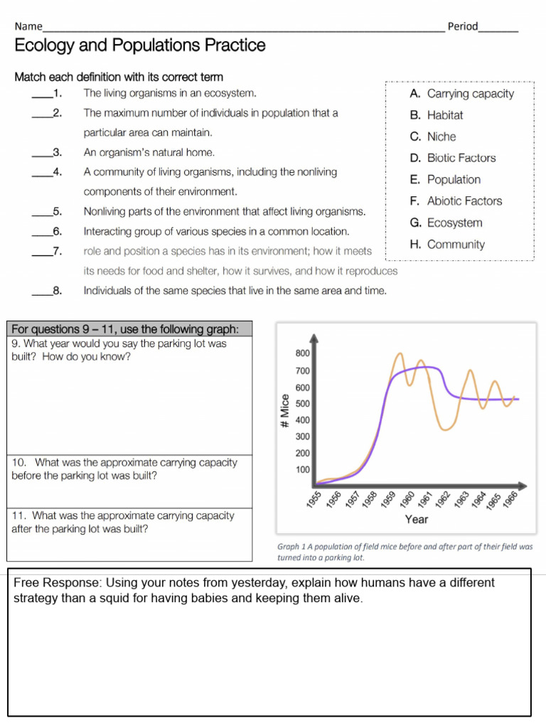 Population Ecology Practice | PDF | Wellness