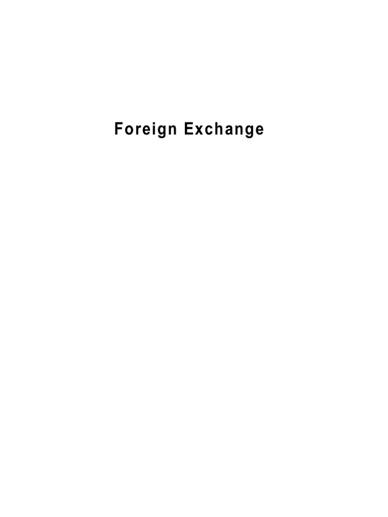 Foreign Exchange | PDF