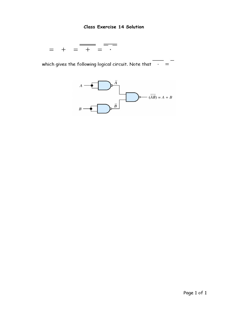 Class Exercise 14 Solution | PDF