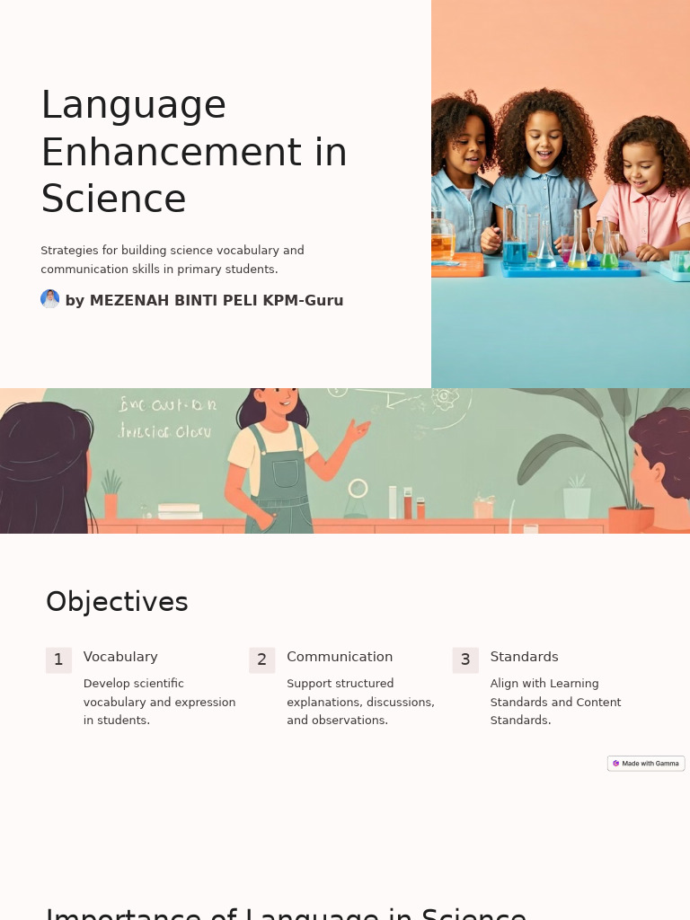 Language Enhancement in Science | PDF