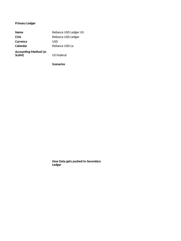 Oracle Fusion GL Secondary Ledger Data Conversion Options | PDF ...