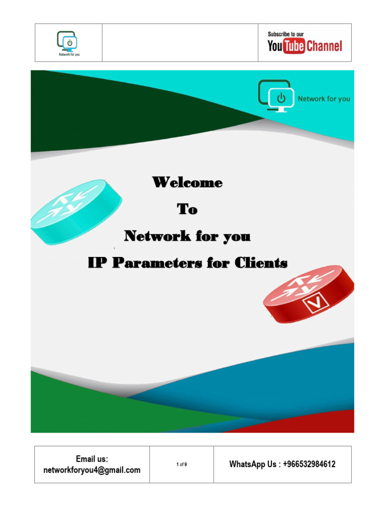 IP Parameters For Clients | PDF | Ip Address | Data Transmission IP Parameters For Clients | PDF | Ip Address | Data Transmission