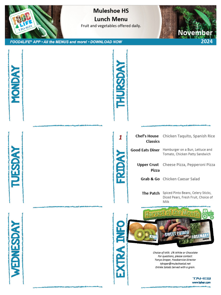 MHS Menu | PDF | Hamburgers | Salad