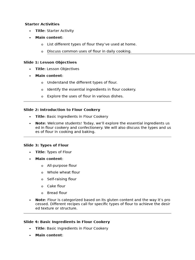 Understanding Flour Types and Uses | PDF | Flour | Cooking