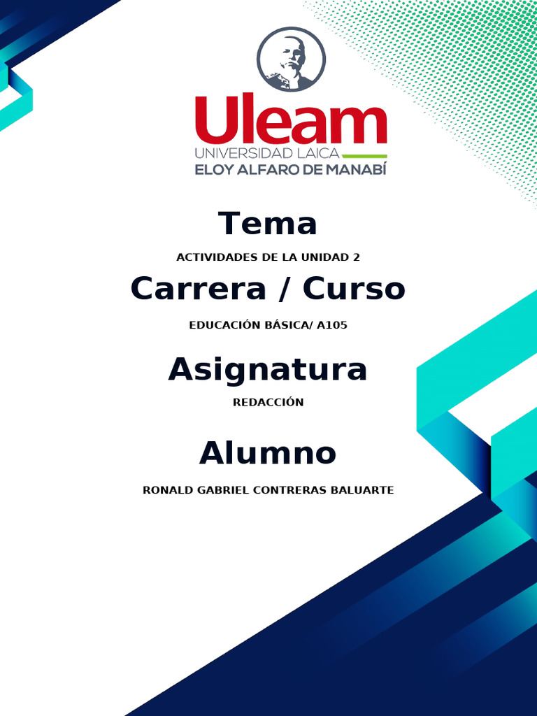 TA2_2_Actividades Unidad | PDF