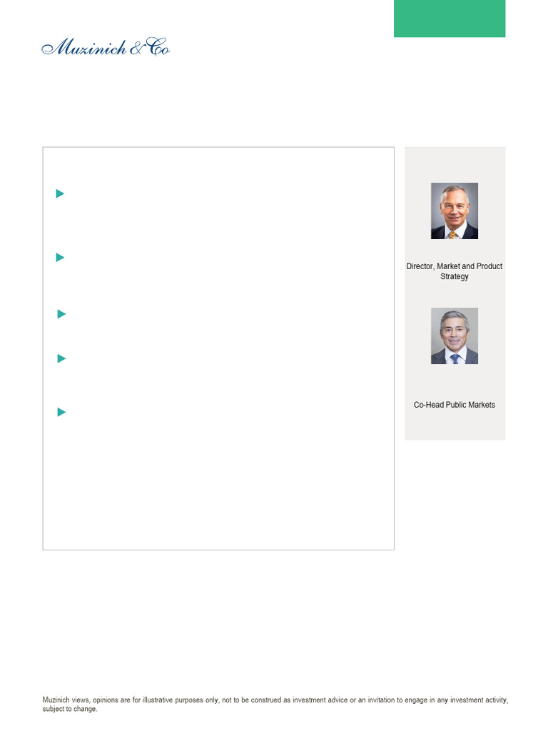 Muzinich Outlook Presentation | PDF | Macroeconomics | High Yield Debt