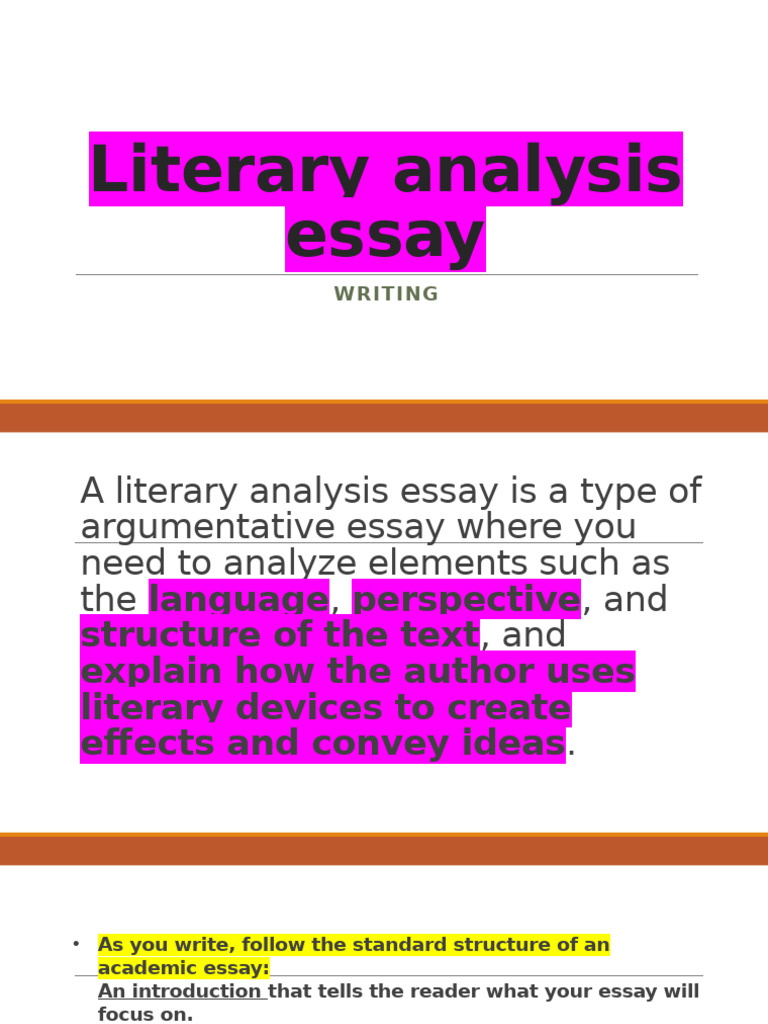 Literary Analysis Essay Structure Guide | PDF | Classics | General Fiction