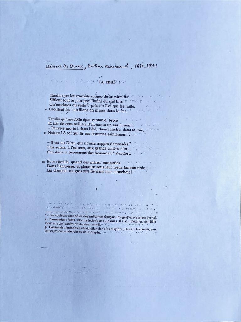 13-Le Mal D'arthur Rimbaud | PDF