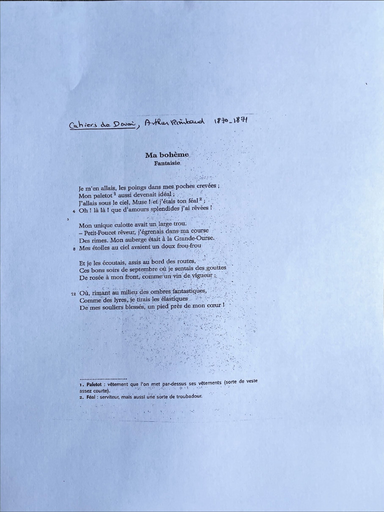 15-Ma Bohème Rimbaud | PDF