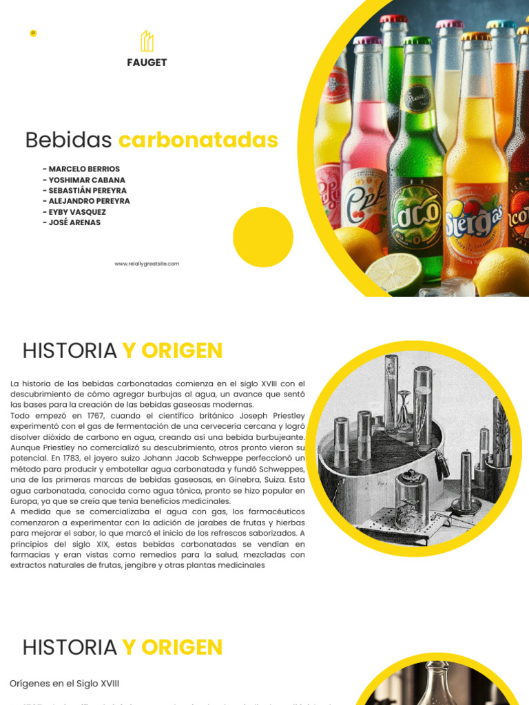 Historia y Evolución de las Bebidas Carbonatadas | PDF | Refresco | Bebida