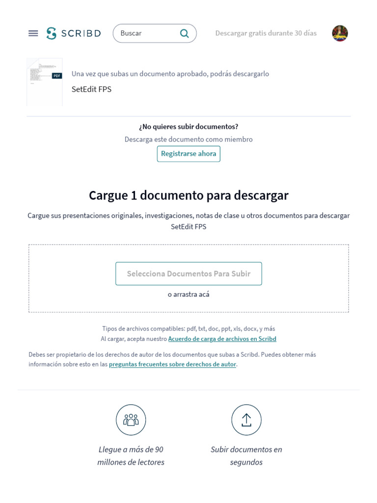 Suba Un Documento - Scribd | PDF | Scribd | Facebook