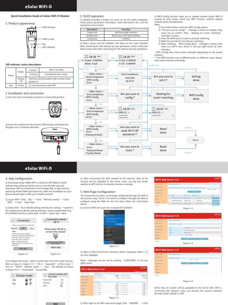 Esolar WiFi-D Module User Manual-20211229024320600 | PDF | Wi Fi ...