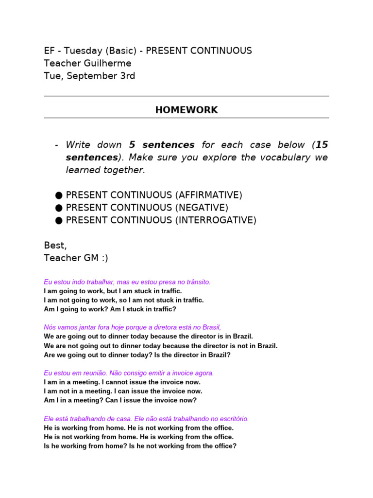 Homework - Class 2 - Eft | PDF | Career & Growth | Language Arts ...