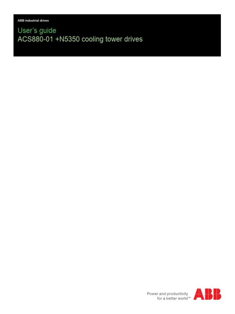 ABB ACS880 VFD Cooling Tower Drive Option N5350 User Manual | PDF ...
