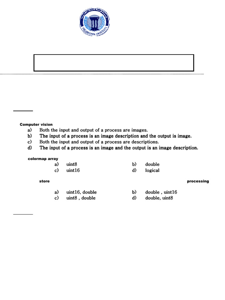 First Quiz DIP 2011 2 | PDF | Art