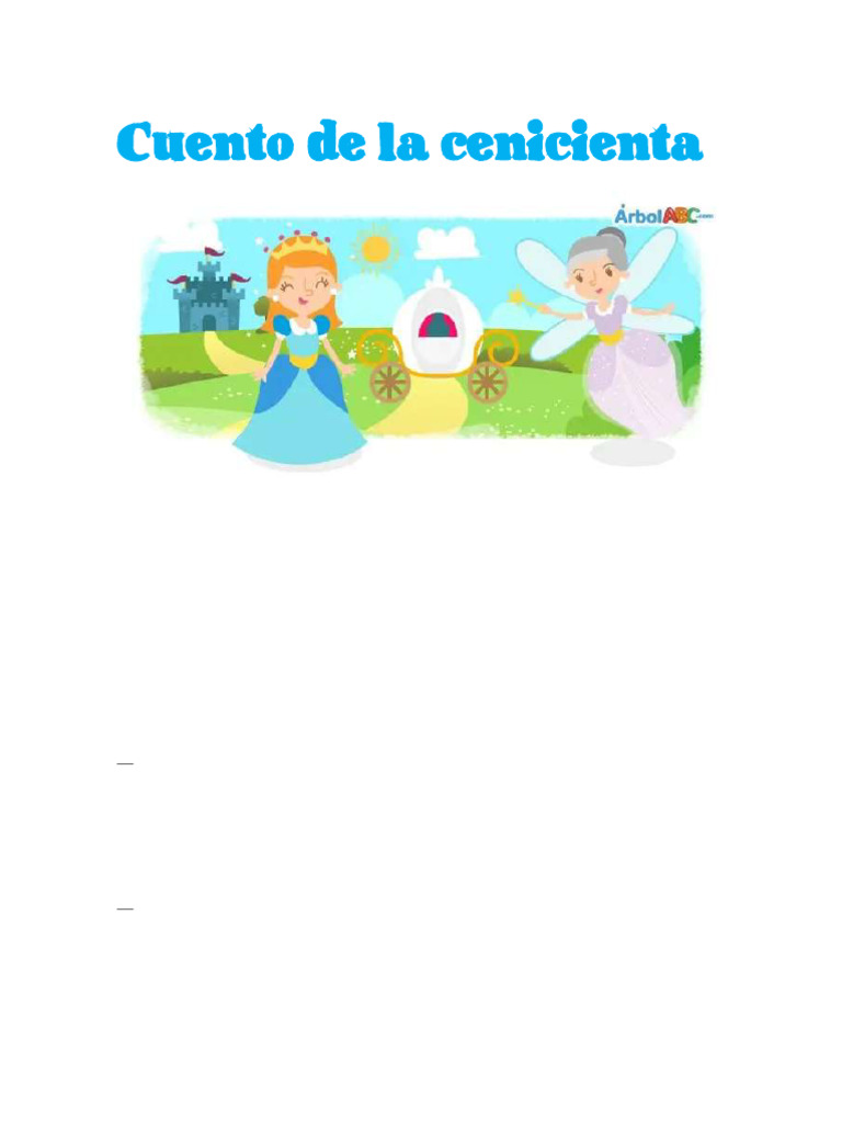 Cuento de La Cenicienta en PDF | PDF | Poesía | Clásicos