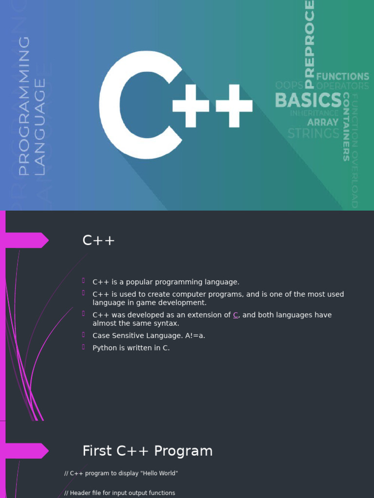 CPP Presentation | PDF | Control Flow | Computer Program CPP Presentation | PDF | Control Flow | Computer Program