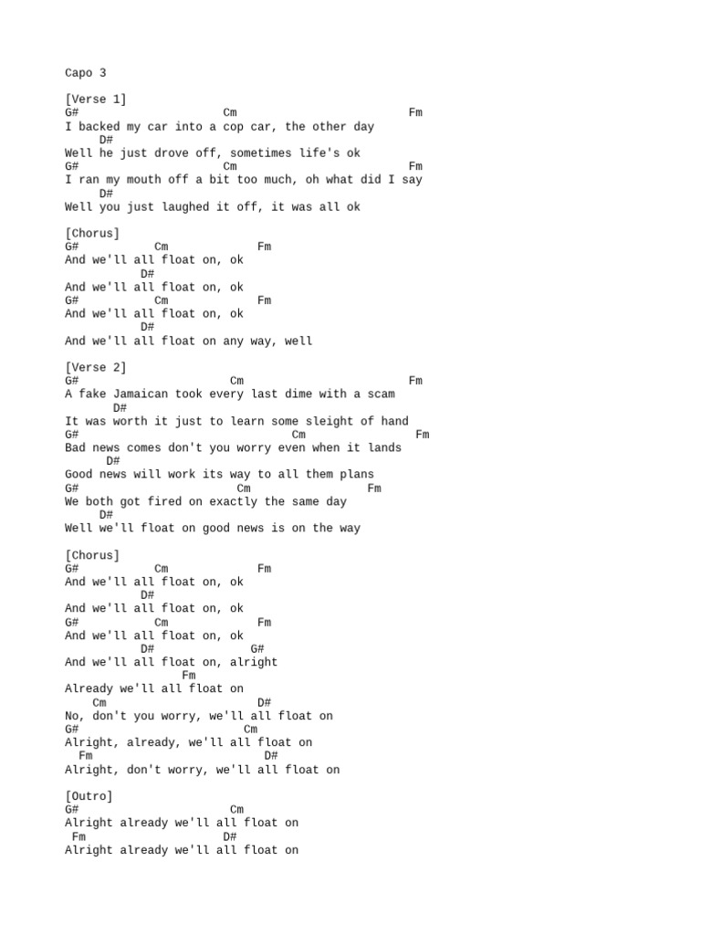 Float On Lead Sheet | PDF