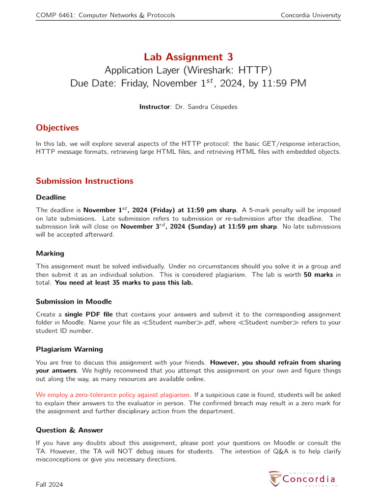 Networking Lab3 Applications F24 | PDF | Web Server | Internet & Web