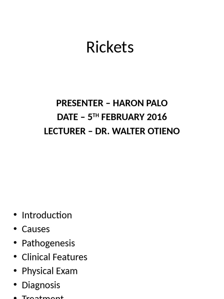 Rickets | PDF | Vitamin D