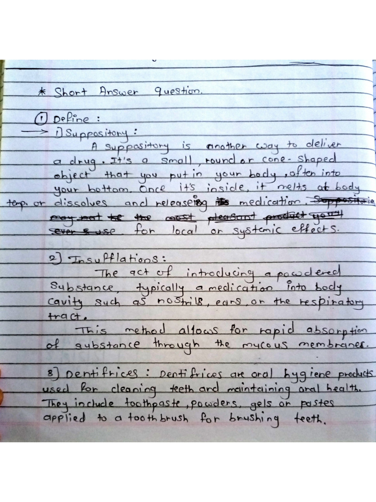 Ceutics Short Answers | PDF