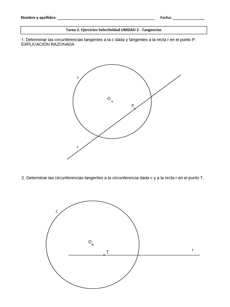TAREA 2. Ejercicios Selectividad UNIDAD 2 | PDF