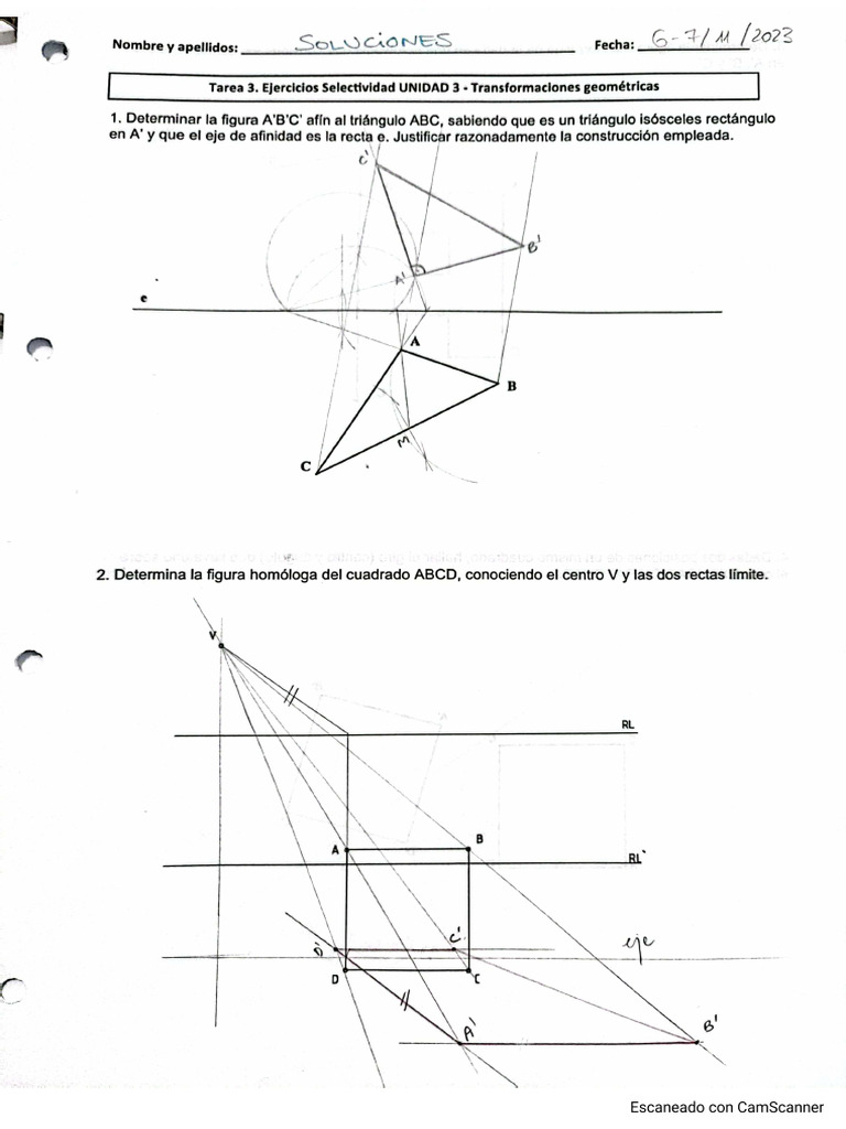 TAREA 3. Ejercicios Selectividad UNIDAD 3 - SOLUCIONES | PDF