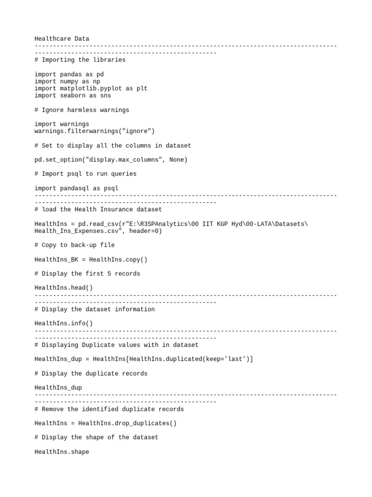 02 B Regression Healthcare | PDF | Mean Squared Error | Errors And Residuals