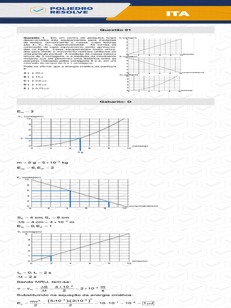 ITA 2024 - 1 Fase - Resoluções | PDF