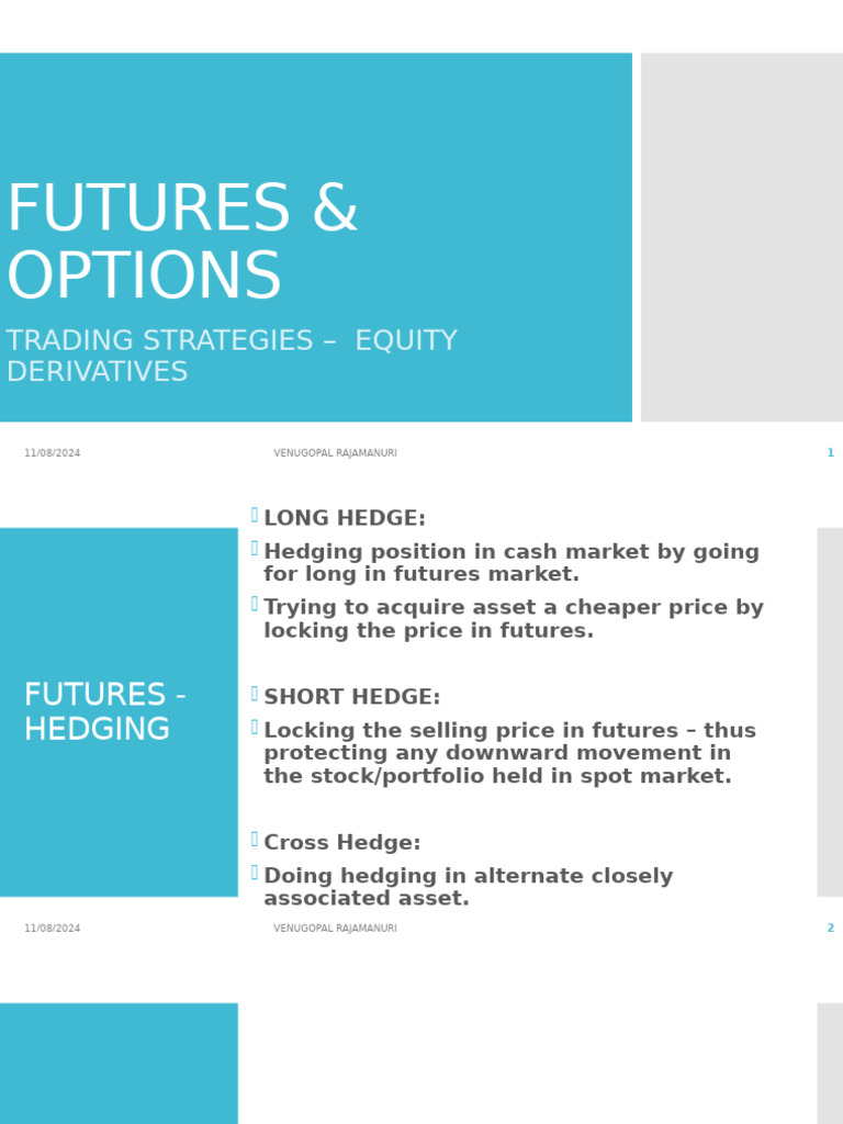 FUTURES AND OPTIONS - Trading Strategies | PDF | Greeks (Finance ...