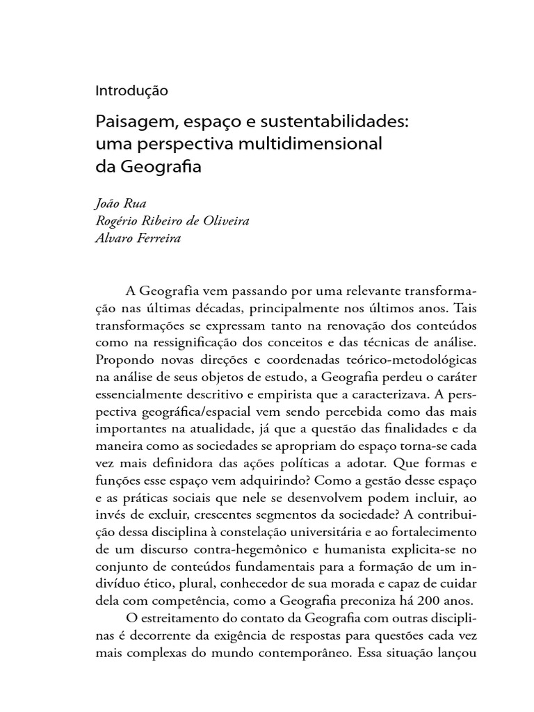 RUA Et Al. 2007 Paisagem, Espaço e Sustentabilidades - Uma Perspectiva ...