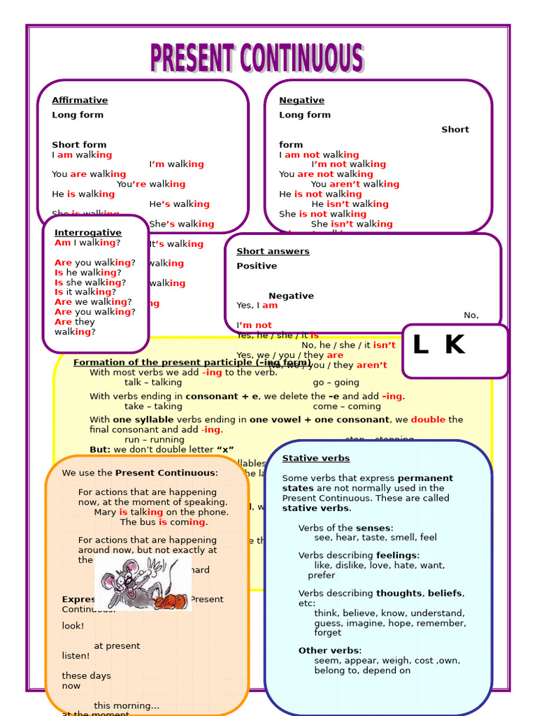 Present Continous | PDF | Consonant | Verb